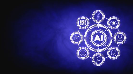 Artificial Intelligence And Automated Machine Learning Language Blue