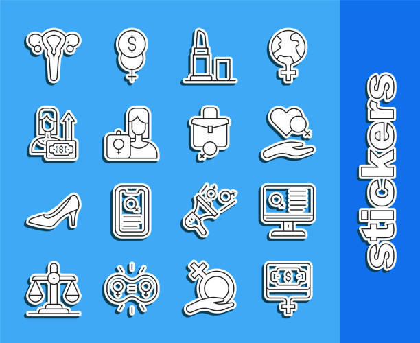 60 People With Both Male And Female Organs Clip Art Stock
