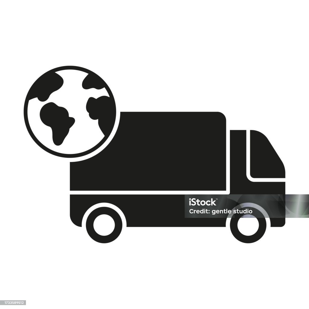 Symbole Dexpédition Dans Le Monde Entier Icône De Silhouette De