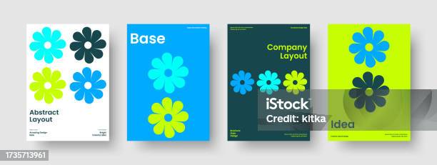 Desain Flyer Abstrak Tata Letak Spanduk Geometris Template Sampul Buku