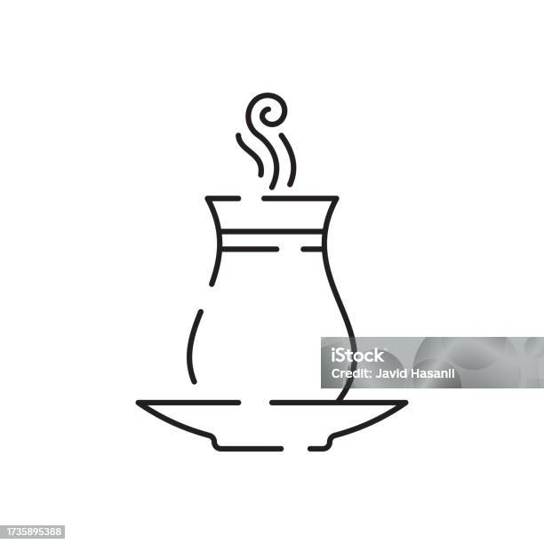 Vetores De Ícone Do Ícone Da Linha Teacup Ícone Plano De Bule Ou