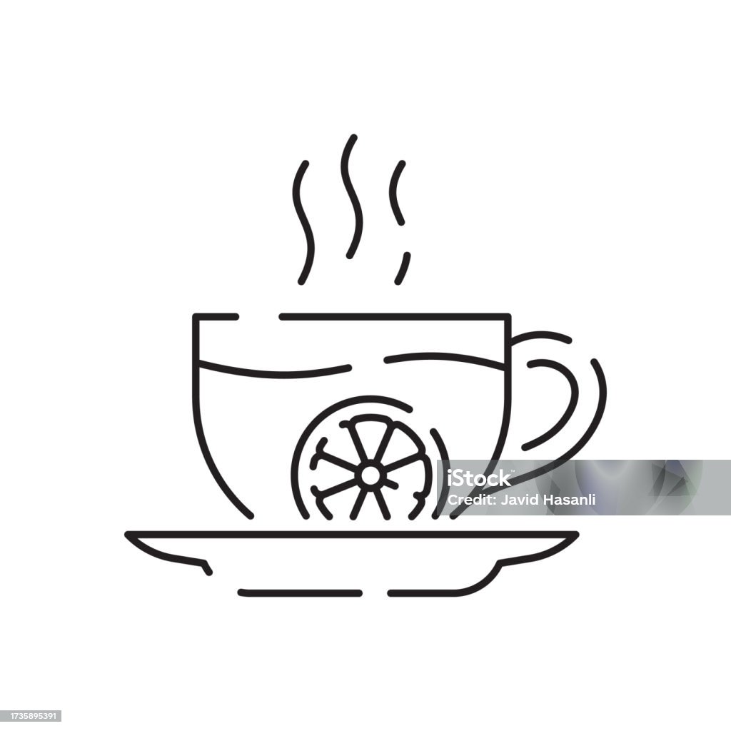 Vetores De Ícone Do Ícone Da Linha Teacup Ícone Plano De Bule Ou