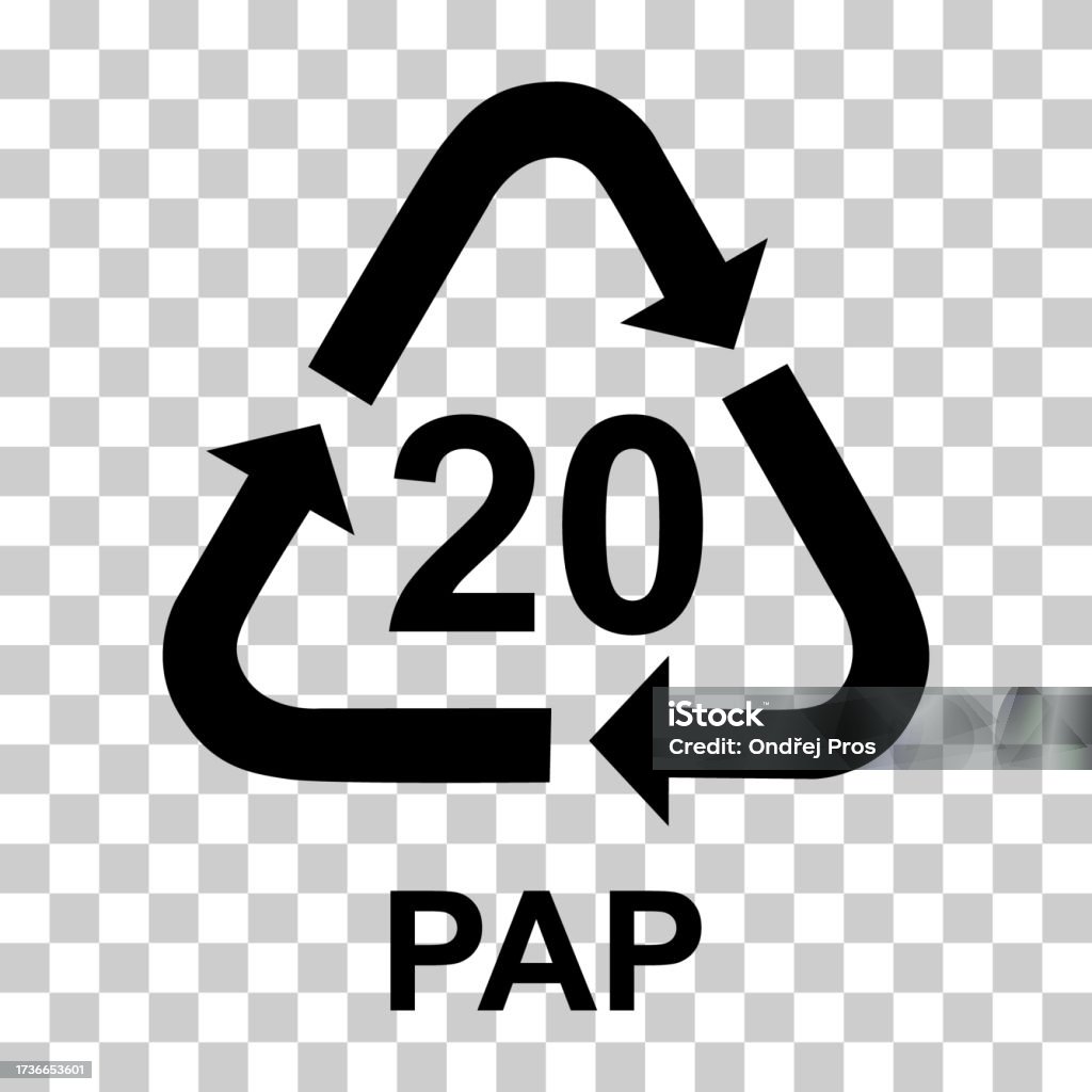 Symbole Papier Panneau De Recyclage Écologique Isolé Sur Fond Blanc