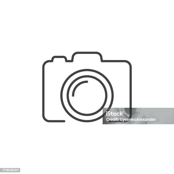 Icône De Lappareil Photo Dans Un Style Plat Illustration Vectorielle De