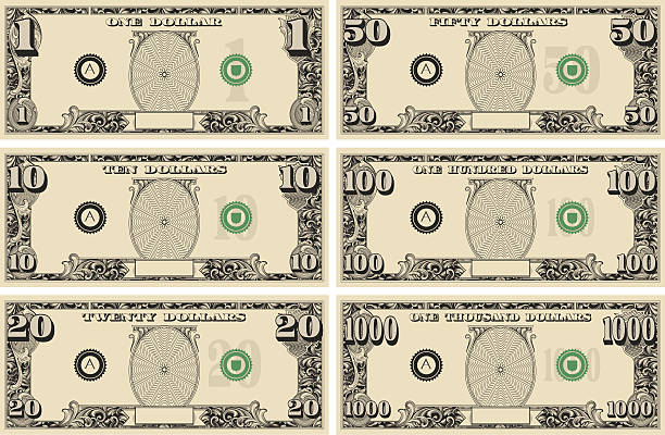 [90] One dollar bill Clipart Vector PNG , SVG, EPS, PSD, AI