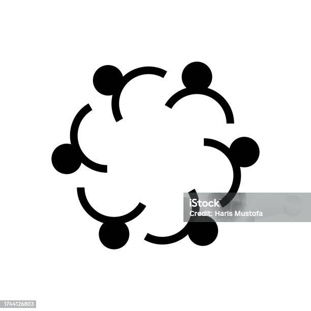 Modèle De Conception De Silhouette Dicône De Communauté Isolé Vecteurs