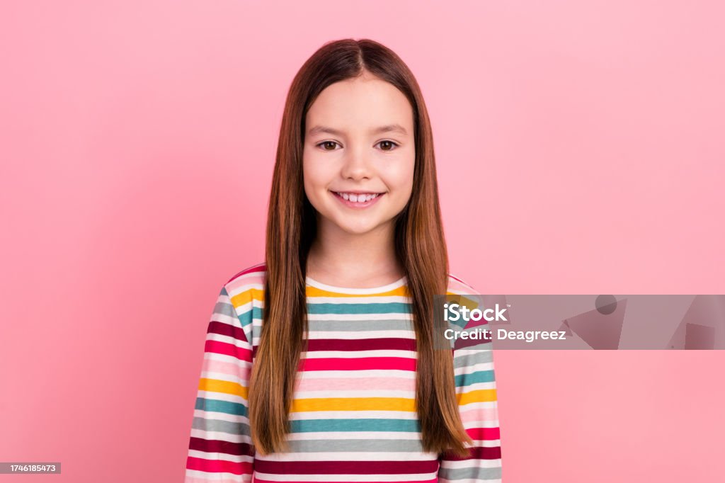 Photo Portrait Of Toothy Beaming Smile Beautiful Funky Girl Smiling