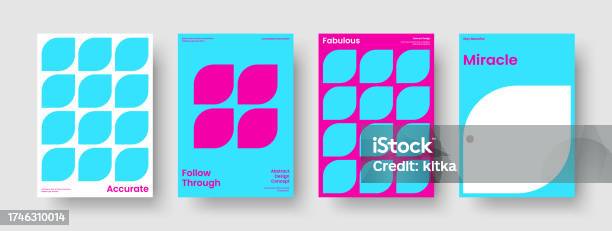 Tata Letak Laporan Abstrak Desain Banner Terisolasi Template Sampul