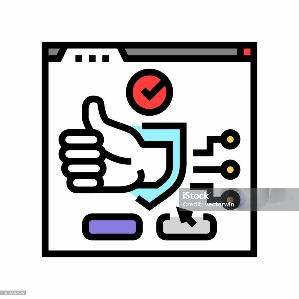 Safe Online Behavior Cyberbullying Color Icon Vector Illustration Stock ... Safe Online Behavior Cyberbullying Color Icon Vector Illustration Stock ...