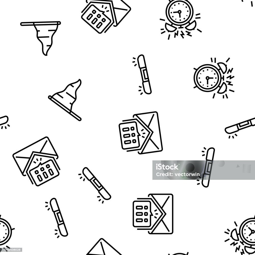 Alert Attention Signal Caution Vector Seamless Pattern Stock ... Alert Attention Signal Caution Vector Seamless Pattern Stock ...