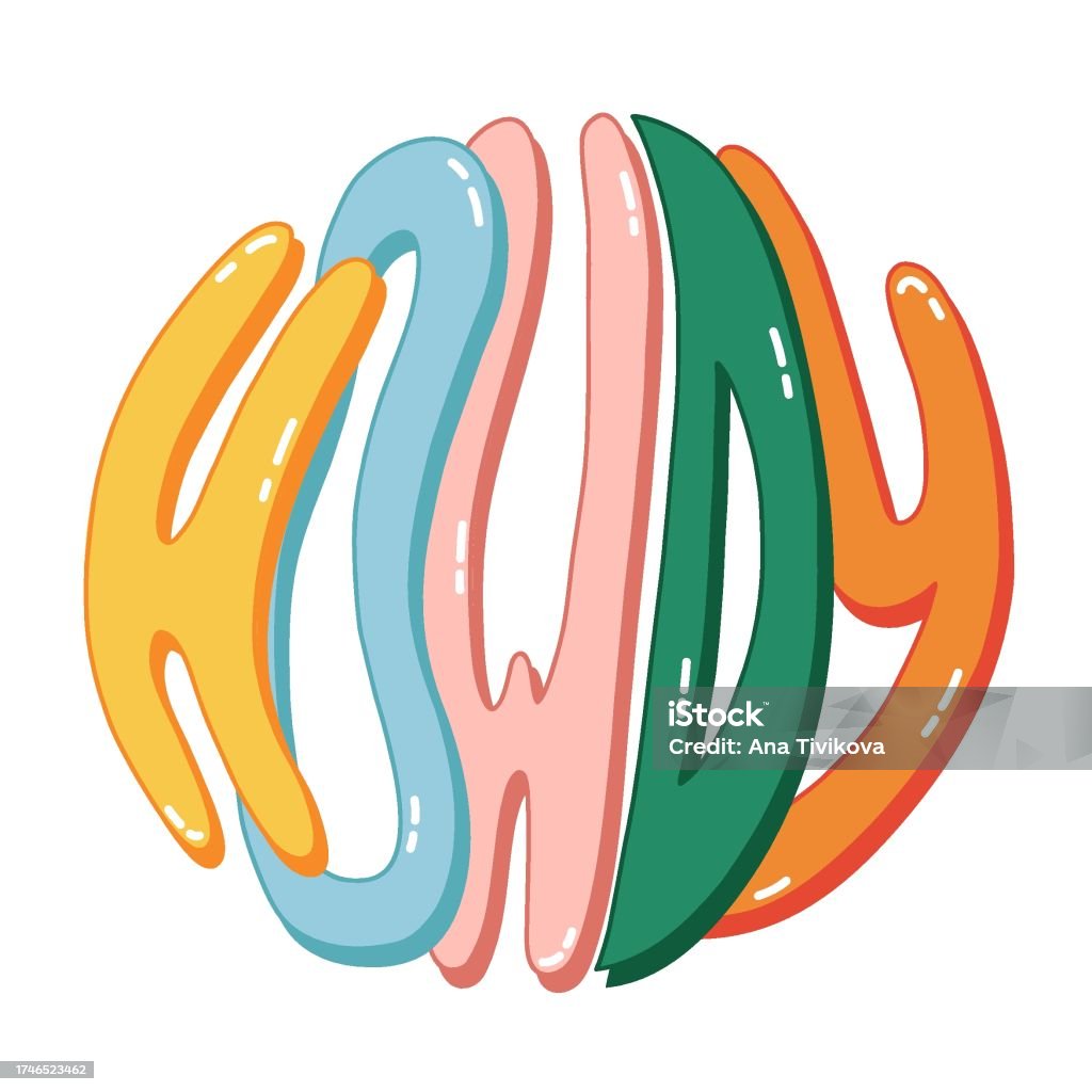Hand Written Lettering With Phrase Howdy In The Circle Bold Funky