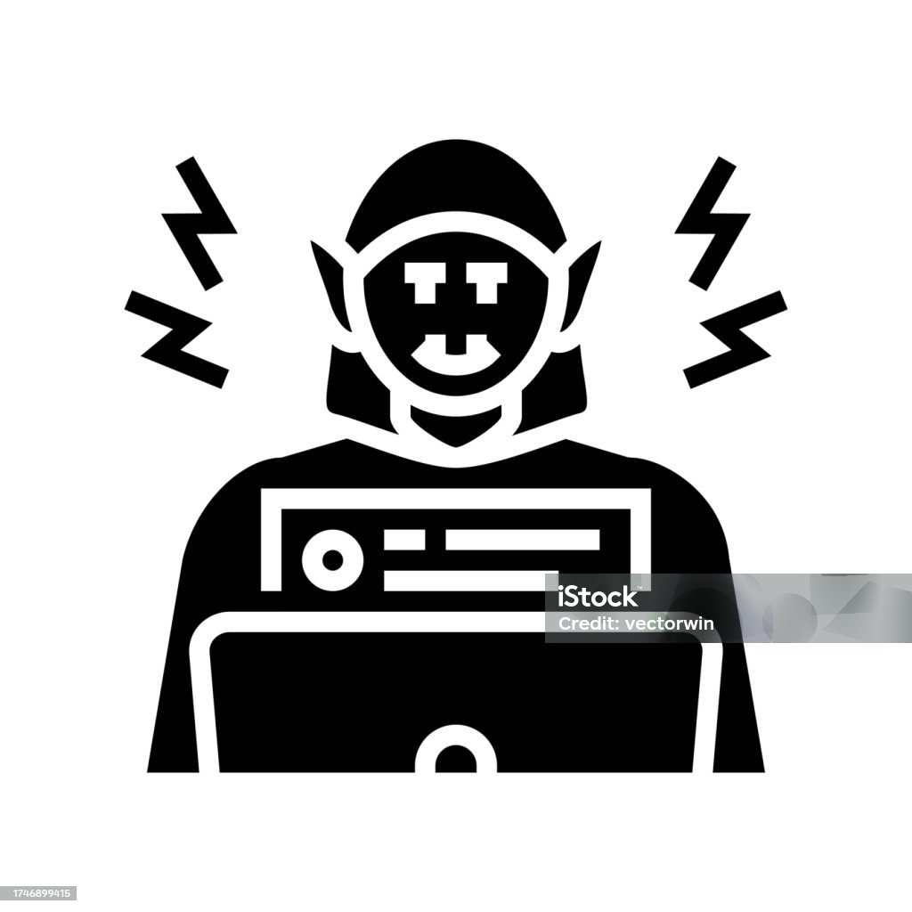 Trolling Cyberbullying Glyph Icon Vector Illustration Stock ... Trolling Cyberbullying Glyph Icon Vector Illustration Stock ...