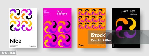 Tata Letak Spanduk Geometris Desain Flyer Terisolasi Template Poster