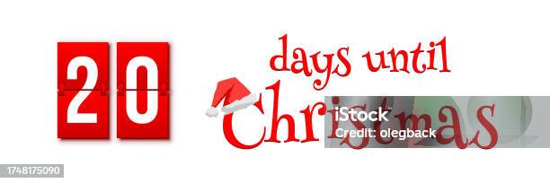 Countdown Of Days Until Christmas Advent Calendar With Flip Numbers