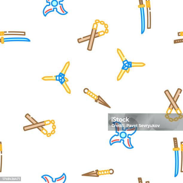 Weapon War Gun Military Vector Seamless Pattern Stock Illustration