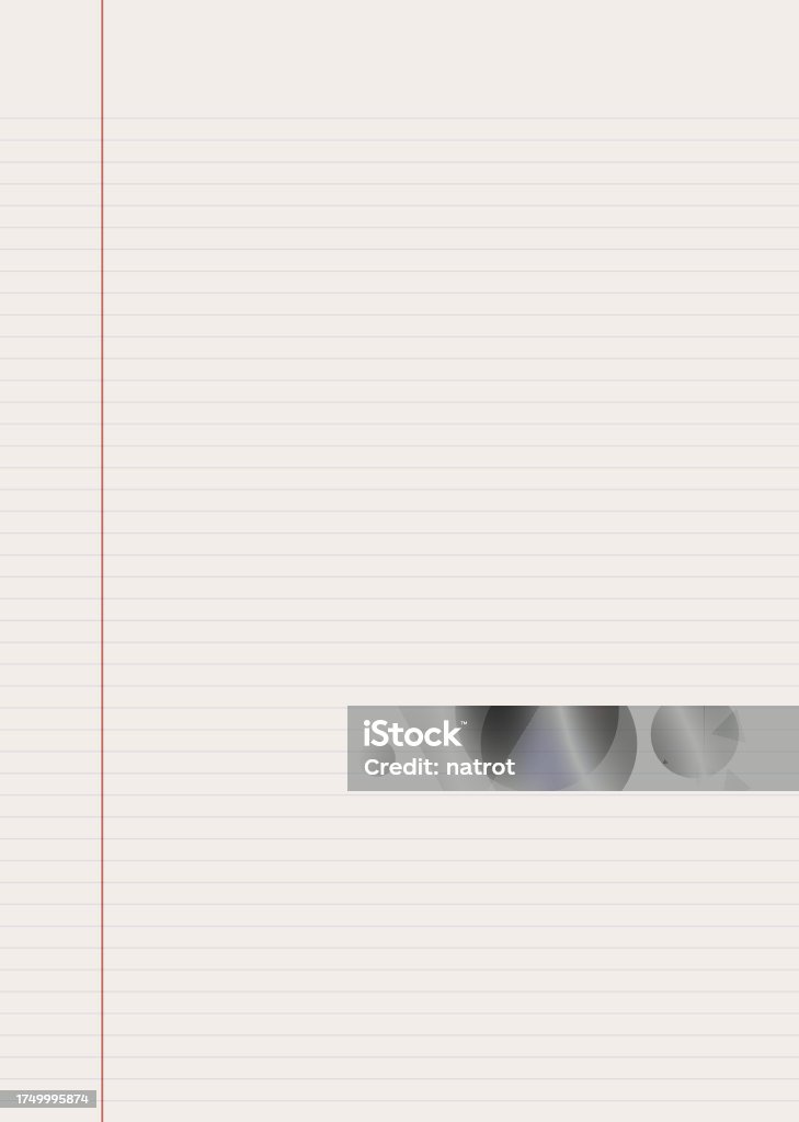 Notebook Paper Background Lined Notebook Paper Stock Illustration