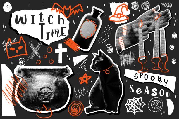 Download Halloween, Collage, Spooky. Royalty-Free Stock Illustration ...