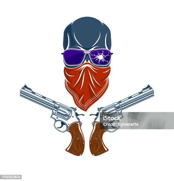 Tengkorak Dan Dua Pistol Vektor Lambang Atau Logo Diisolasi Pada ... Tengkorak Dan Dua Pistol Vektor Lambang Atau Logo Diisolasi Pada ...