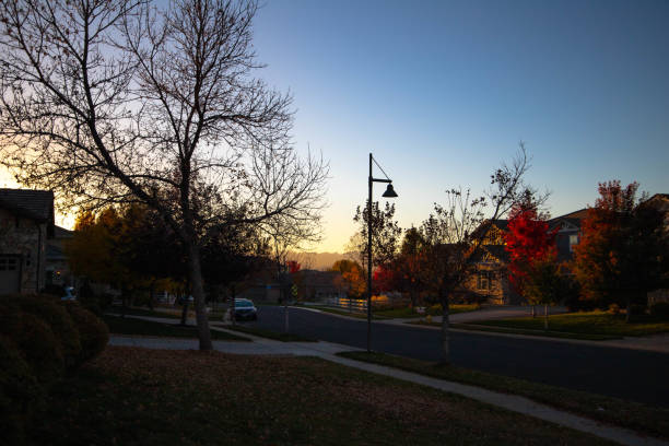 Free Stock Photo of Sunset walk in suburban neighborhood | Download ...