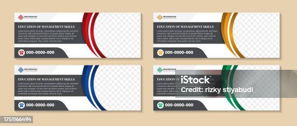 Abstrak Template Desain Banner Bisnis Modern Dalam Tata Letak