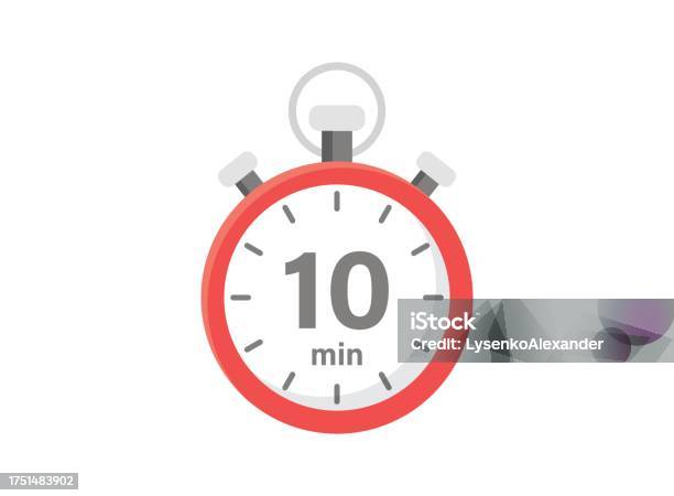 10 Menit Pada Ikon Stopwatch Dalam Gaya Datar Ilustrasi Vektor Pengatur ... 10 Menit Pada Ikon Stopwatch Dalam Gaya Datar Ilustrasi Vektor Pengatur ...