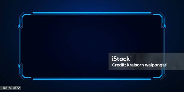 Sci Fi Futuristic User Interface Hud Template Frame Design Technology Abstract Background Stock