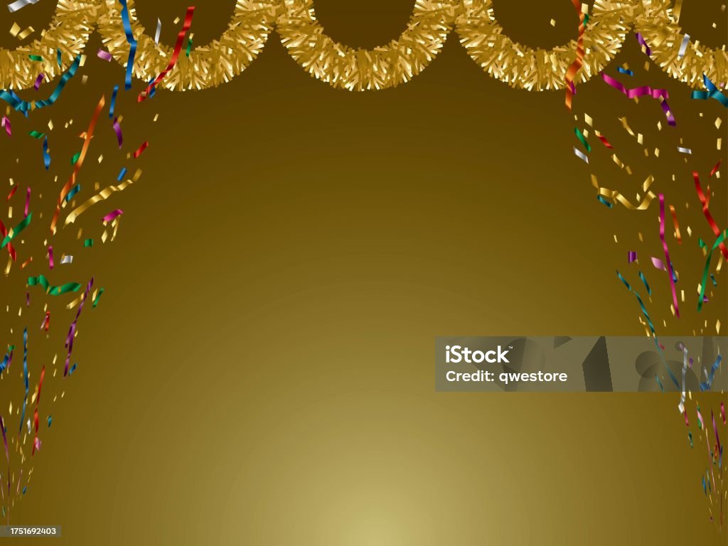 B44 색종이쇼핑몰 0명에 대한 스톡 벡터 아트 및 기타 이미지 0명 New Years Reception 금색 Istock