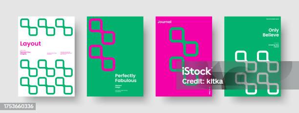 Tata Letak Flyer Terisolasi Template Sampul Buku Geometris Desain
