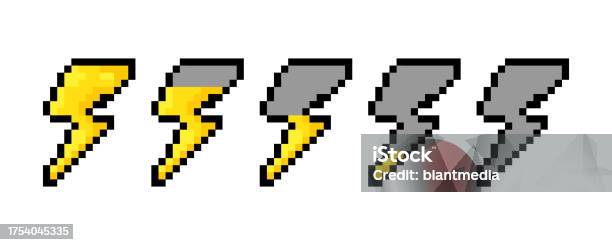 Licône De Léclair Comme Symbole De Pouvoir Dans Le Style Pixel Art