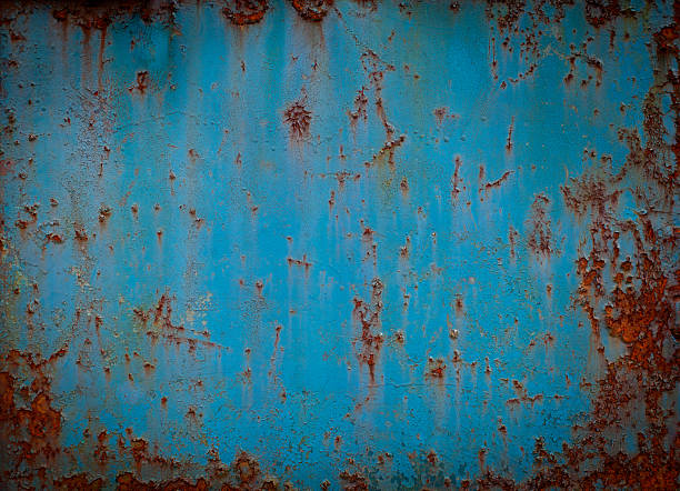 Free picture: blue, paint, metal, pain, iron, rust
