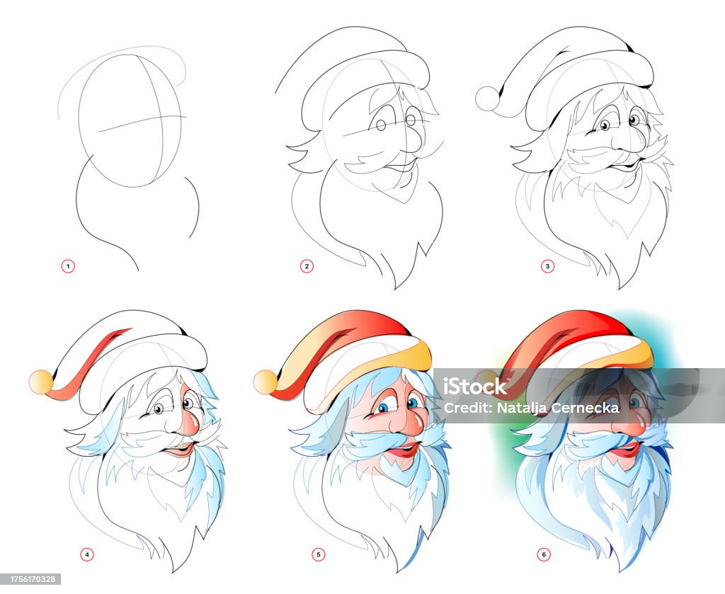 Cara Belajar Menggambar Sketsa Santa Claus Yang Lucu Penciptaan Lukisan ... Cara Belajar Menggambar Sketsa Santa Claus Yang Lucu Penciptaan Lukisan ...
