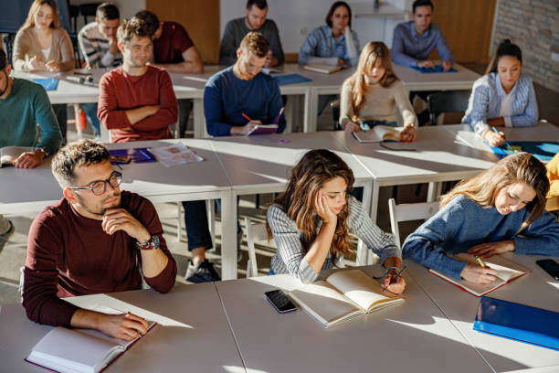 Free Stock Photo of Top view of high school students sitting in a ...
