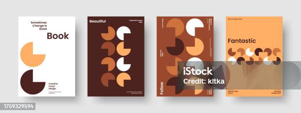 Template Sampul Buku Abstrak Tata Letak Laporan Geometris Desain Brosur
