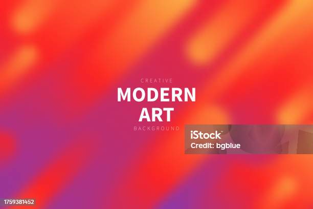 Abstract Blurred Design With Geometric Shapes Trendy Red Gradient Stock
