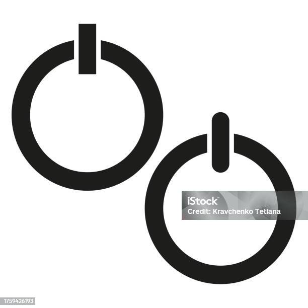 Symbole De Puissance Icône Du Bouton Dalimentation Illustration