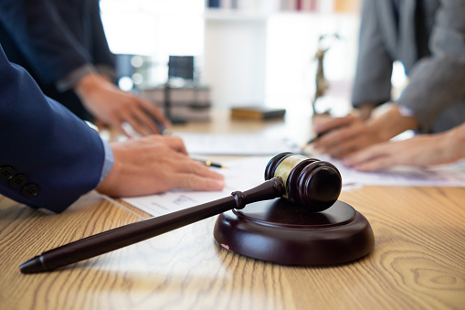 Judges Gavel In Law Office Is Placed On Table To Symbolize Judge ... Judges Gavel In Law Office Is Placed On Table To Symbolize Judge ...