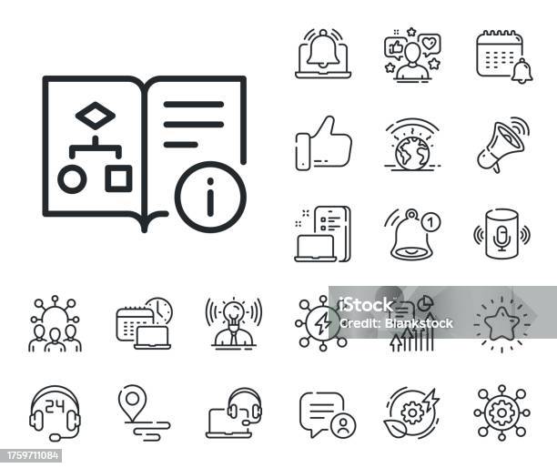 Technical Algorithm Line Icon Project Documentation Sign Place Location Technology And Smart