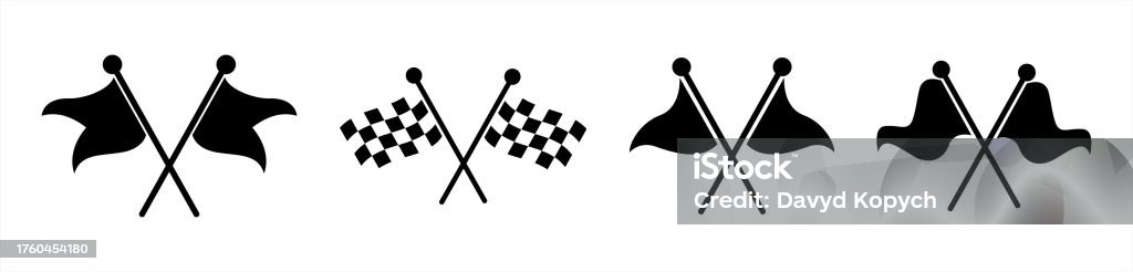 Two Crossed Racing Flags Racing Championship Isolated Flags Checkered ... Two Crossed Racing Flags Racing Championship Isolated Flags Checkered ...