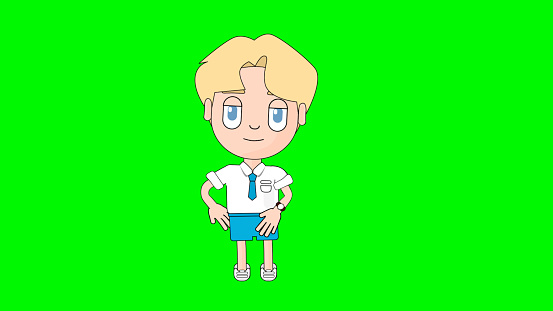 Ilustración De Niño Esperando Personaje De Dibujos Animados Avatar Alfa Y Más Vectores Libres De