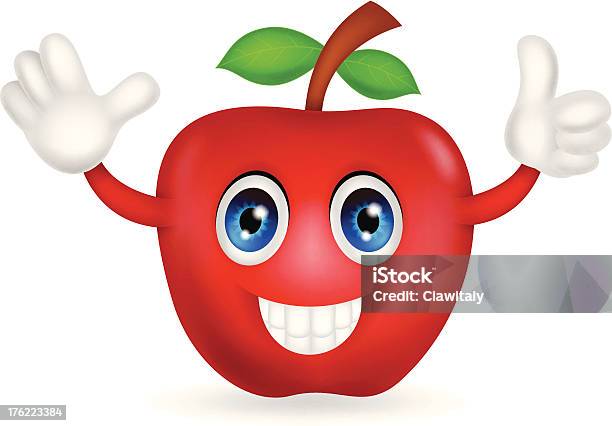 Kartun Apel Merah Ilustrasi Stok Unduh Gambar Sekarang Acungan