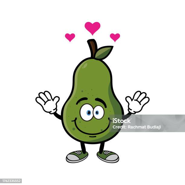 Personnage De Mascotte De Dessin Animé Davocat Souriant Illustration