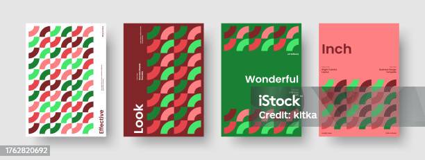 Template Laporan Terisolasi Desain Flyer Geometris Tata Letak Poster