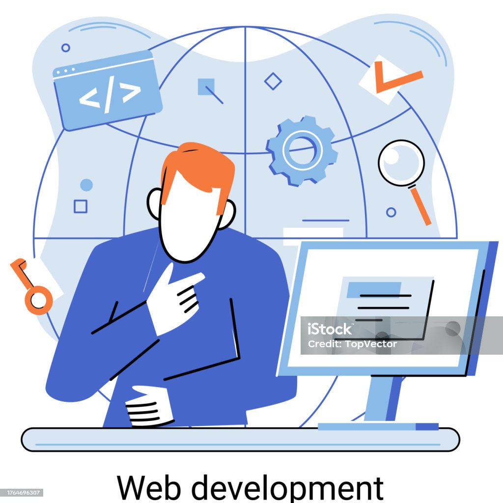 Web Development Coding And Programming Creation Digital Software Mobile Desktop Platforms Stock