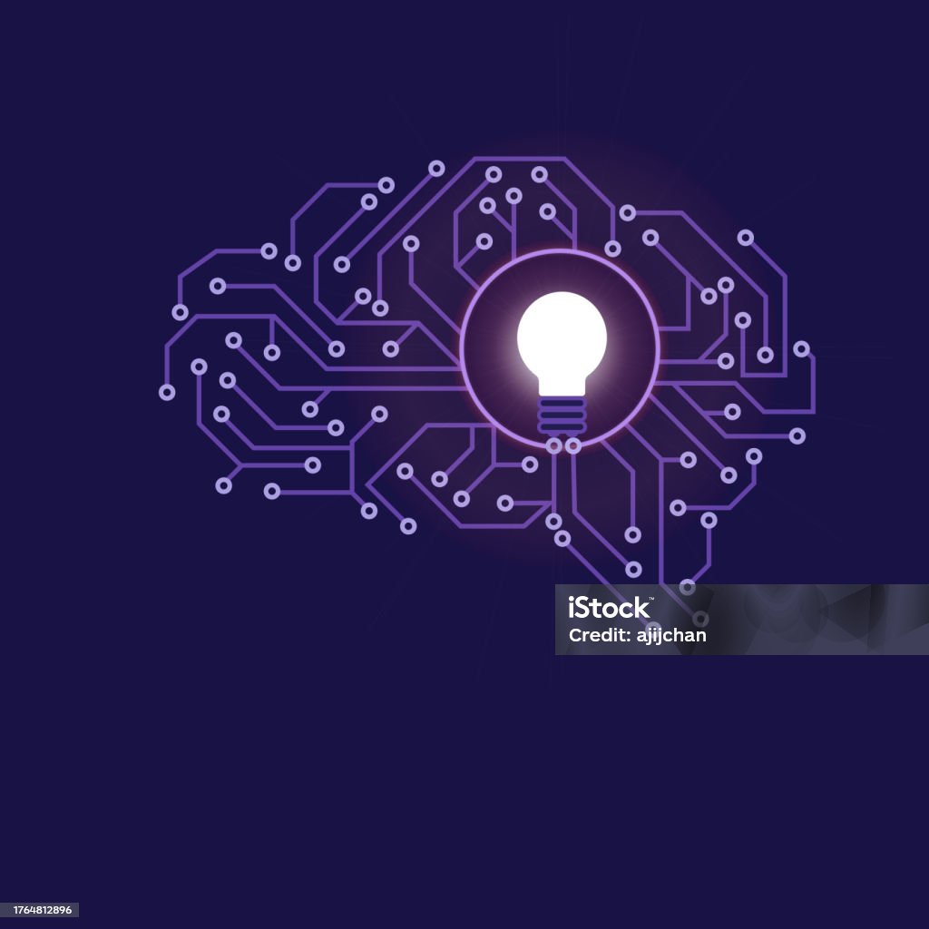 Illustration Of Connected Neural Networks Illuminating A Bulb Inside A ... Illustration Of Connected Neural Networks Illuminating A Bulb Inside A ...