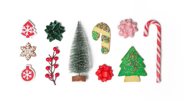 Free Stock Photo of Various holiday-themed items on a white wooden ...