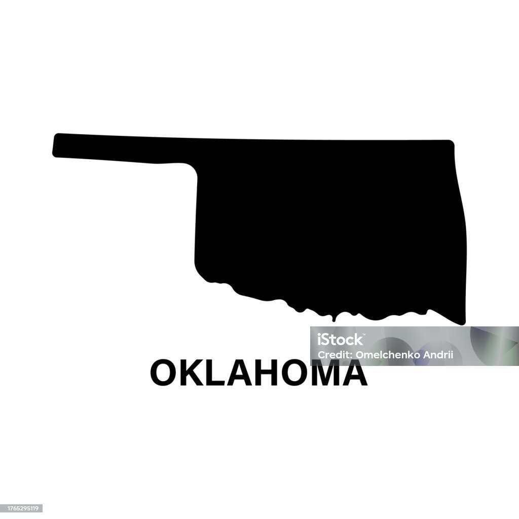 Oklahoma State Map Silhouette Icon Stock Illustration - Download Image ... Oklahoma State Map Silhouette Icon Stock Illustration - Download Image ...