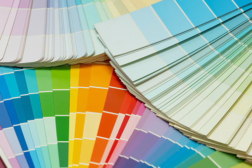 Katalog Sampel Swatch Warna Atau Panduan Palet Warna Pelangi Untuk