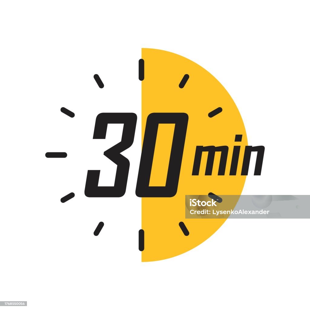 30 Menit Pada Ikon Stopwatch Dalam Gaya Datar Ilustrasi Vektor Pengatur ... 30 Menit Pada Ikon Stopwatch Dalam Gaya Datar Ilustrasi Vektor Pengatur ...