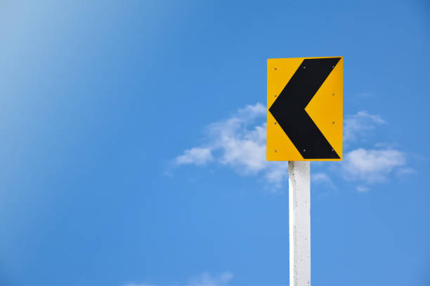 Free Stock Photo of Double arrow yellow traffic sign on a street ...