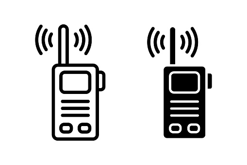 Ensemble De Vecteurs Dicônes De Talkiewalkie Symbole Des Dispositifs De